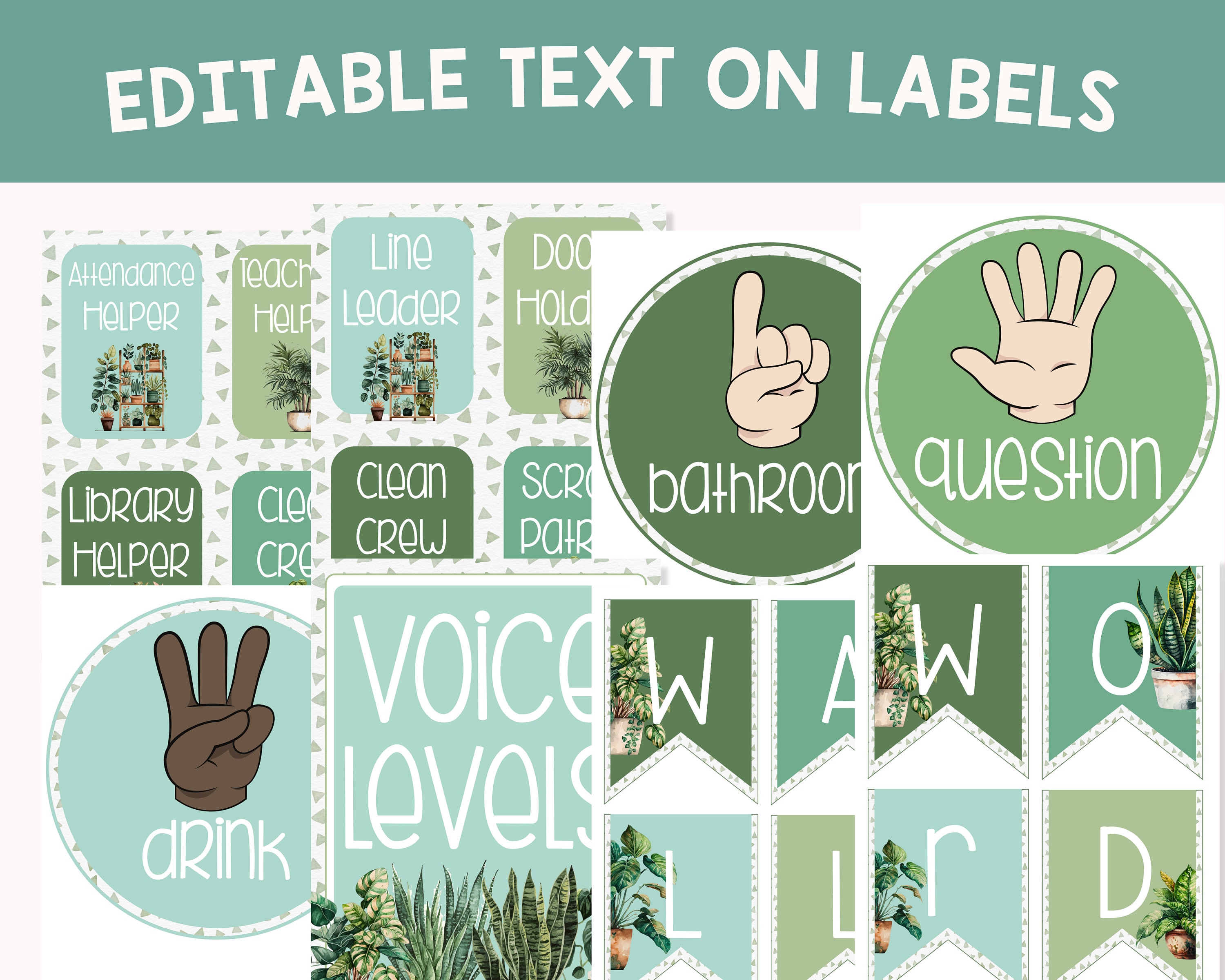 Plant Classroom Decor Bundle, Complete Classroom Nature Decor ...