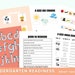 Kindergarten Readiness Binder Printable Pages, Homeschool Learning ...
