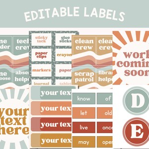 Editable Boho Classroom Decor Bundle, Calm Colors Class Theme Complete ...