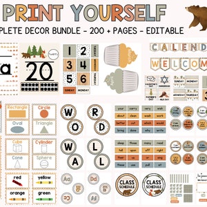 Woodland Animal Classroom Decor Bundle, Adventure Classroom Collection ...