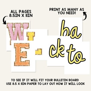 Back to School Groovy Bulletin Board Kit, Varsity Letters Hallway Decor ...