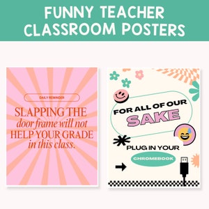 Sarcastic Funny Classroom Posters, High School Teacher Classroom ...