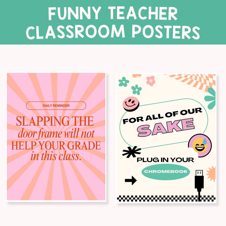 Sarcastic Funny Classroom Posters, High School Teacher Classroom ...