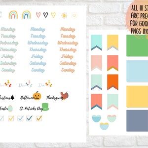 Boho Virtual Teacher Planner Stickers Digital Pack, Remote Learning ...