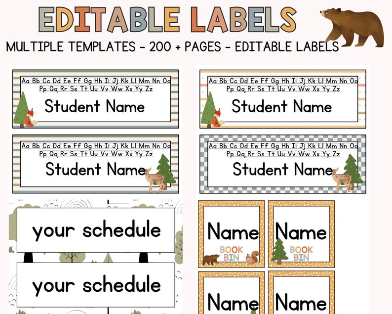 Woodland Animal Classroom Decor Bundle, Adventure Classroom Collection ...