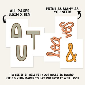 Retro Fall Bulletin Board Kit, Autumn Leaves Hallway Decor, Boho Retro ...