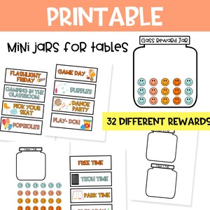 Whole Class Incentive Jar, Printable Class Incentive Reward Chart ...