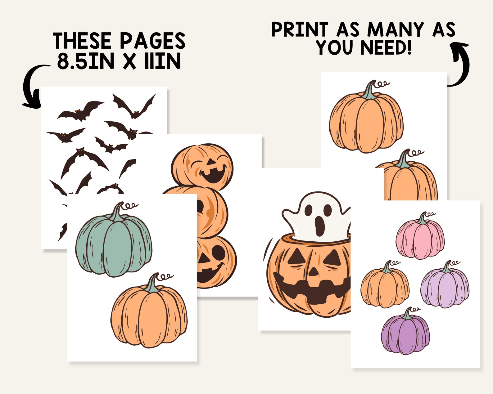 Groovy Ghost Halloween Retro Bulletin Board Kit, Fall Hallway Decor ...