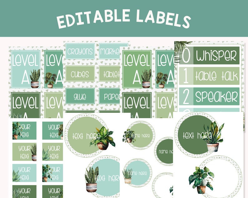Plant Classroom Decor Bundle, Complete Classroom Nature Decor ...