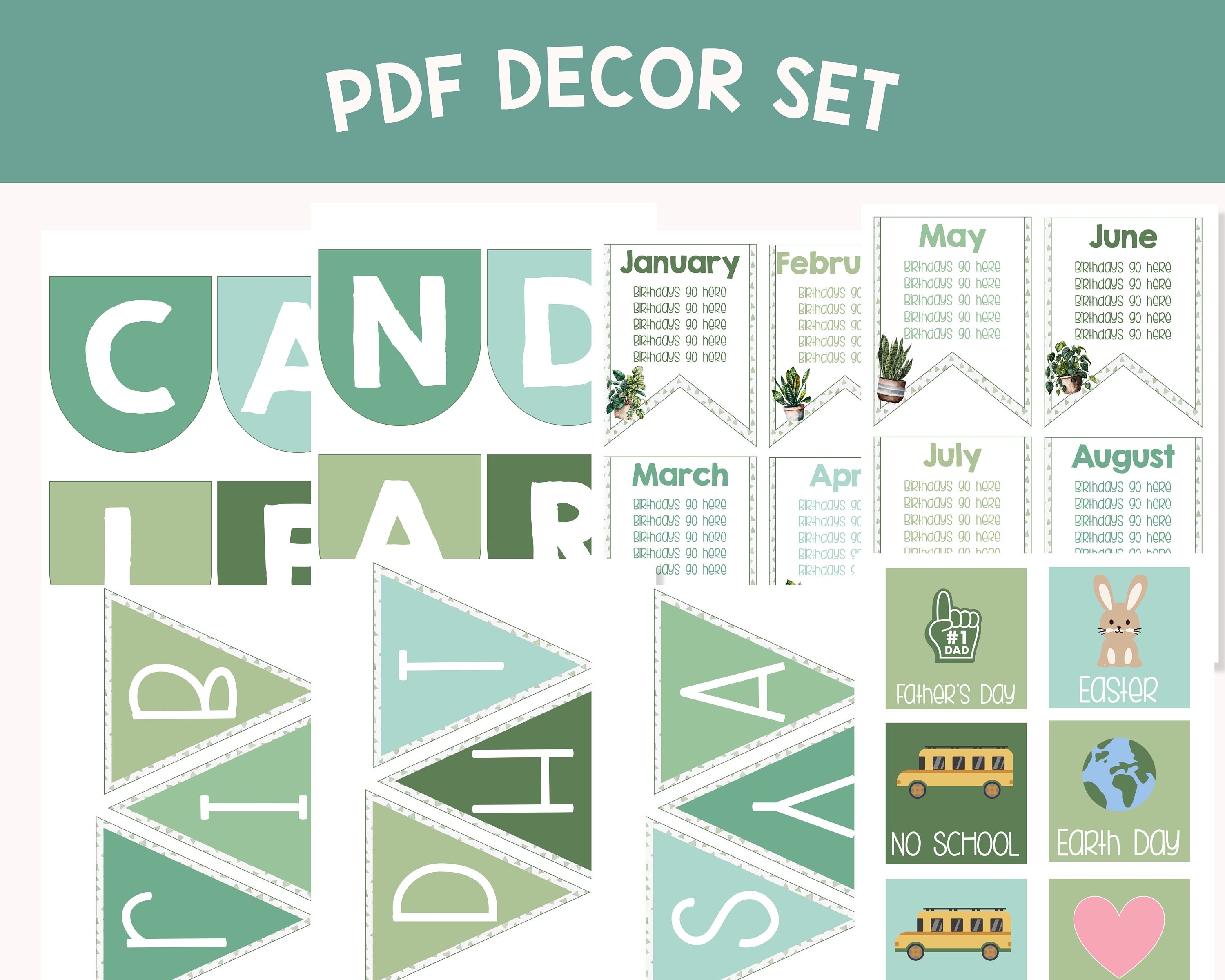 Plant Classroom Decor Bundle, Complete Classroom Nature Decor ...