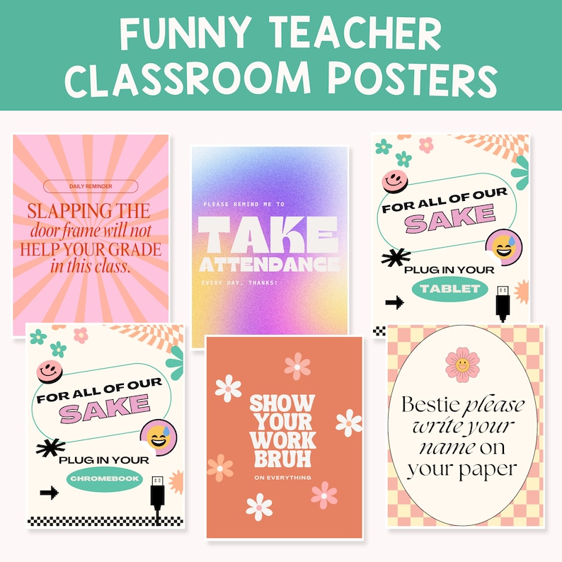 Sarcastic Funny Classroom Posters, High School Teacher Classroom ...