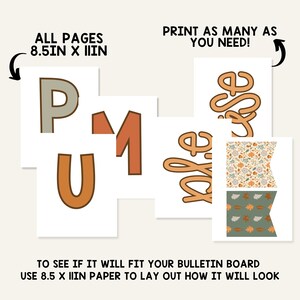 Retro Fall Bulletin Board Kit, Autumn Leaves Hallway Decor, Boho Retro ...