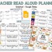 Teacher Read Aloud Digital Planner, Teacher Reading Journal, Digital ...
