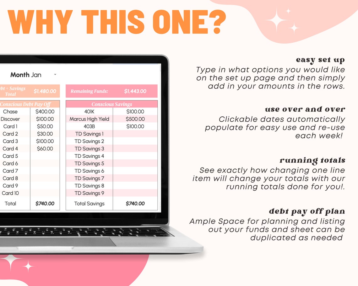 Conscious Spending Spreadsheet, Monthly Budget Planner, Income Tracker ...