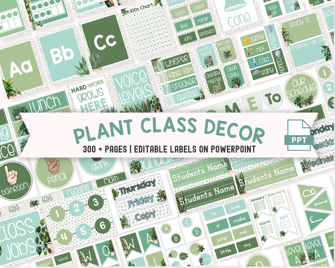 Plant Classroom Decor Bundle, Complete Classroom Nature Decor ...