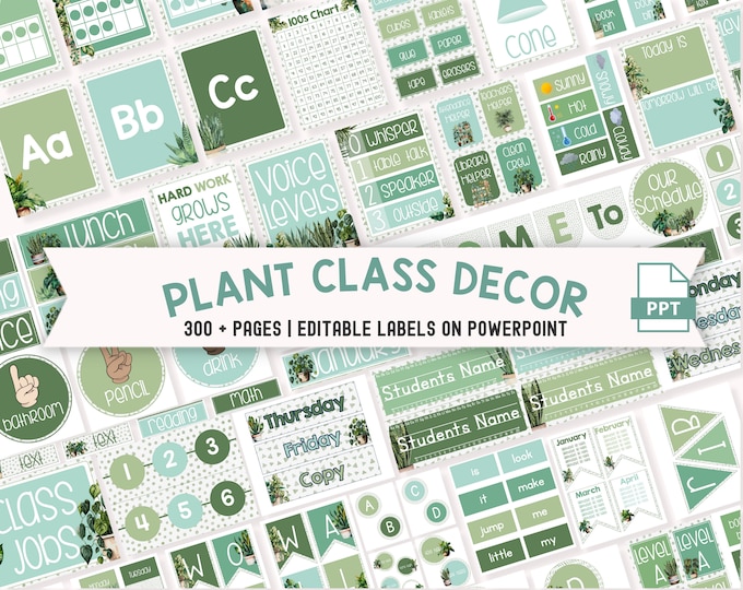 Plant Classroom Decor Bundle, Complete Classroom Nature Decor ...