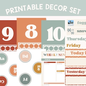 Editable Boho Classroom Decor Bundle, Calm Colors Class Theme Complete ...