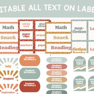 Editable Boho Classroom Decor Bundle, Calm Colors Class Theme Complete ...