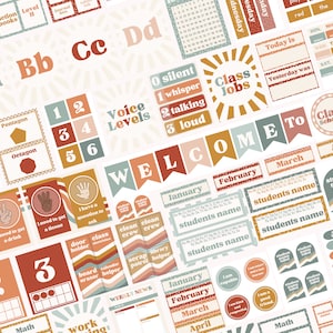 Editable Boho Classroom Decor Bundle, Calm Colors Class Theme Complete ...