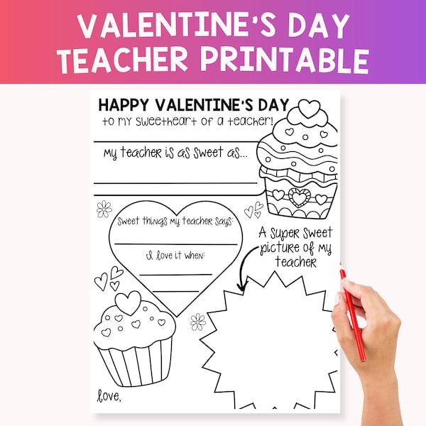 Teacher Valentine Card - Etsy