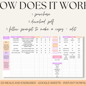 Weekly Meal Planner and Fitness Exercise Planner, Weight Loss Weekly ...