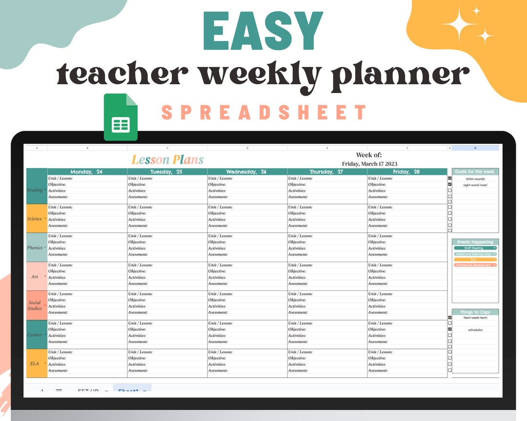 Weekly Teacher Lesson Planner and Small Group Planner, Teacher Lesson ...