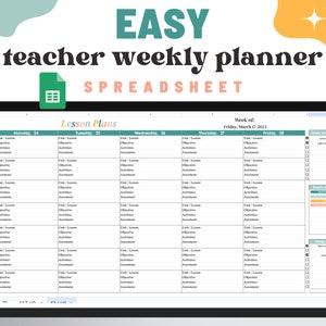 Weekly Teacher Lesson Planner and Small Group Planner, Teacher Lesson ...