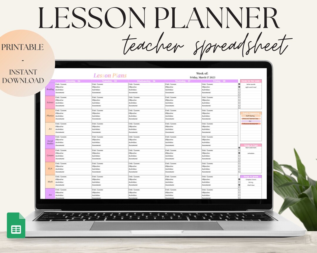 Weekly Teacher Lesson Planner and Small Group Planner, Teacher Lesson ...