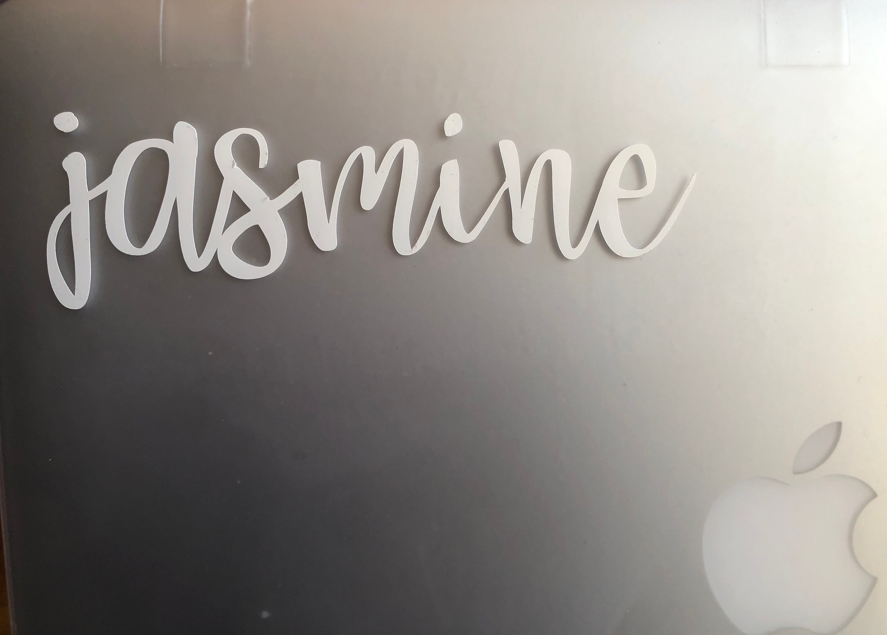 Computer Name Vinyl Sticker | Vinyl Laptop Sticker | Cursive Decal ...