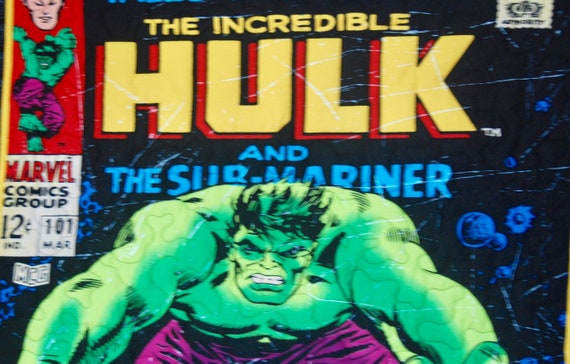 The Incredible Hulk Quilt | Etsy