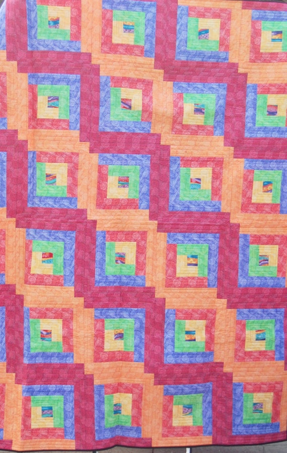 Rainbow Brite Quilt | Etsy