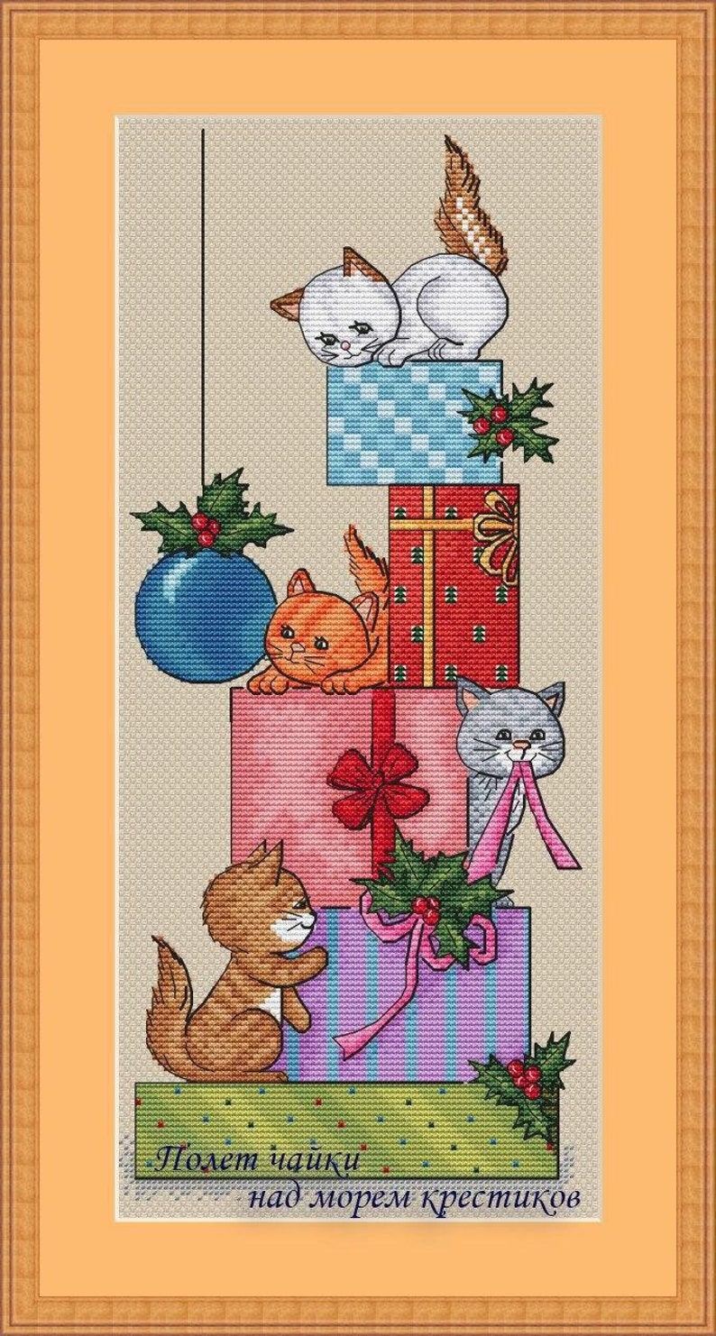 Christmas Cats Cross Stitch Pattern PDF Instant Download Embroidery ...