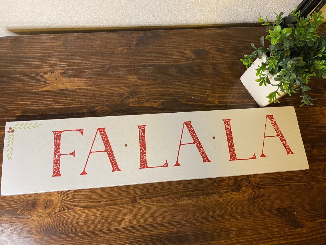 Handmade Fa-la-la Sign - Etsy