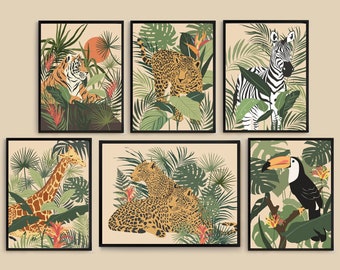 Jungle Print Wall Art - Etsy