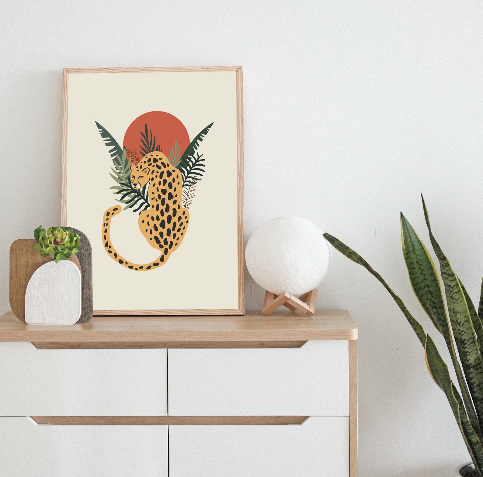 Set of 2 Cheetah Wall Art Printable Cheetah Art Boho Leopard | Etsy