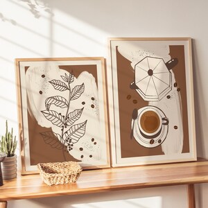 Coffee Botanical Print, Printable Coffee Bean, Kitchen Digital Print ...