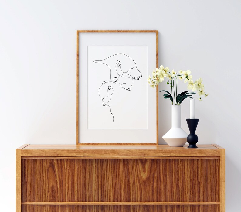 Polar Bear Line Drawingpolar Bear Line Drawing | Etsy