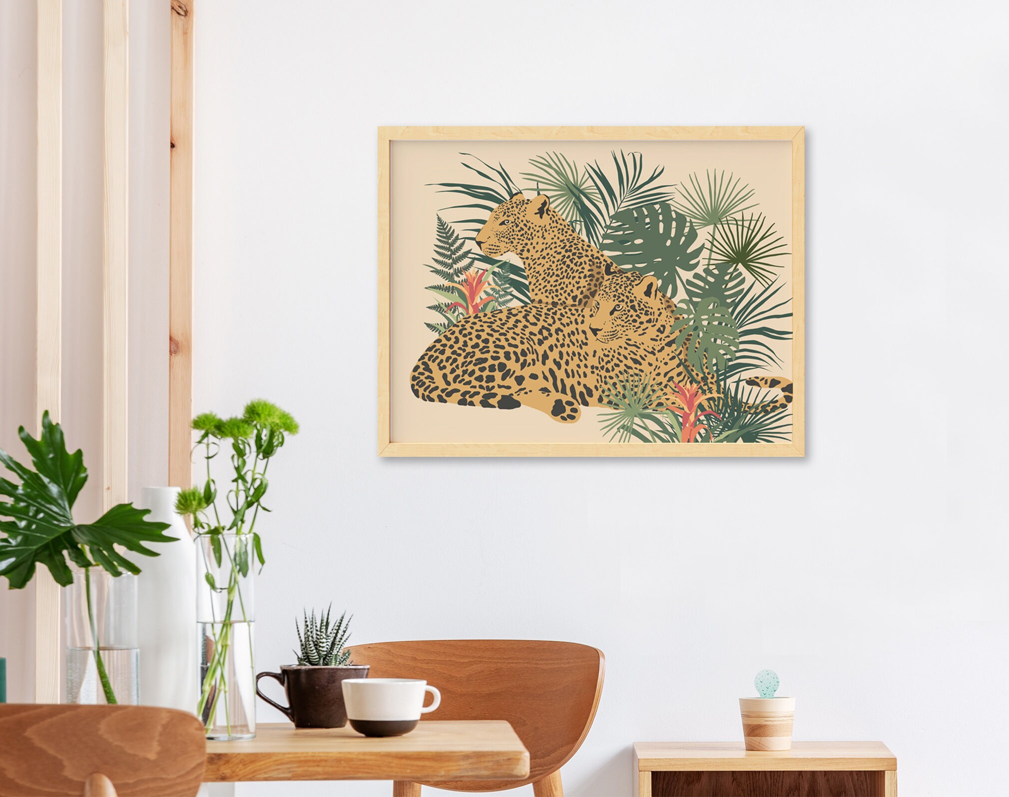 Leopards Digital Print Printable Leopard Wall Decor Tropical - Etsy