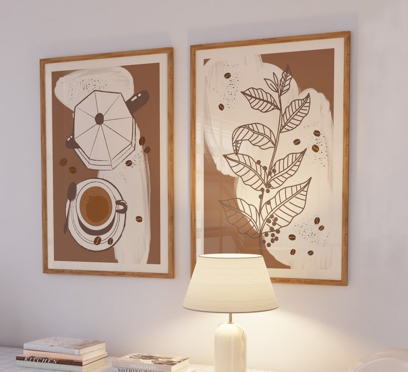 Printable Coffee Artwork, Kitchen Poster, Coffee Art Poster, Coffee ...