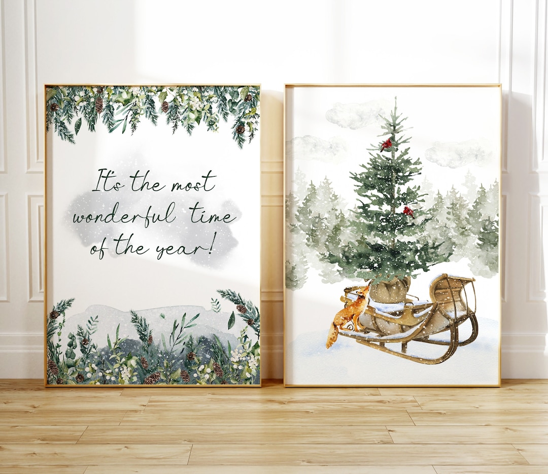 Winter Wall Art, Set of 2 Winter Print, Winter Quote Print, Winter ...
