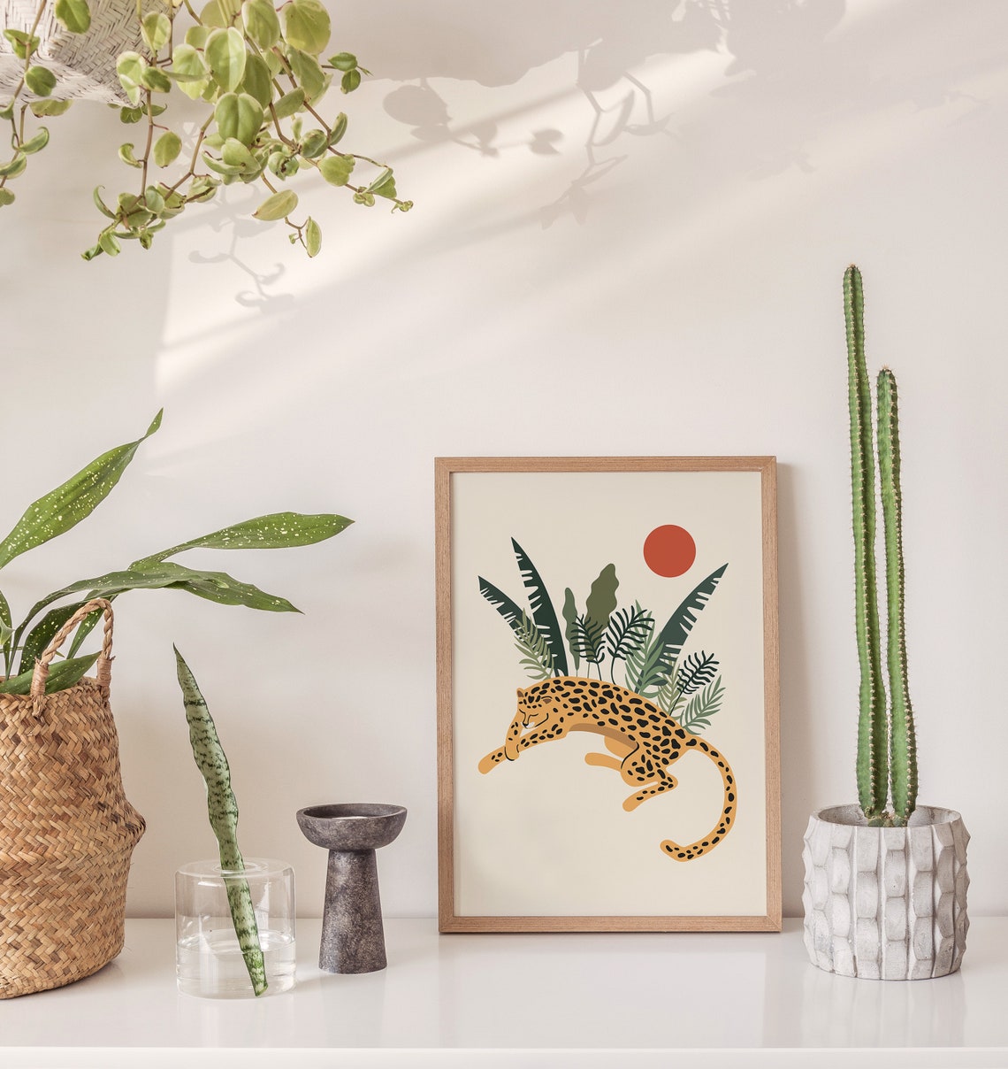 Set of 2 Cheetah Wall Art, Printable Cheetah Art, Boho Leopard Wall Art ...