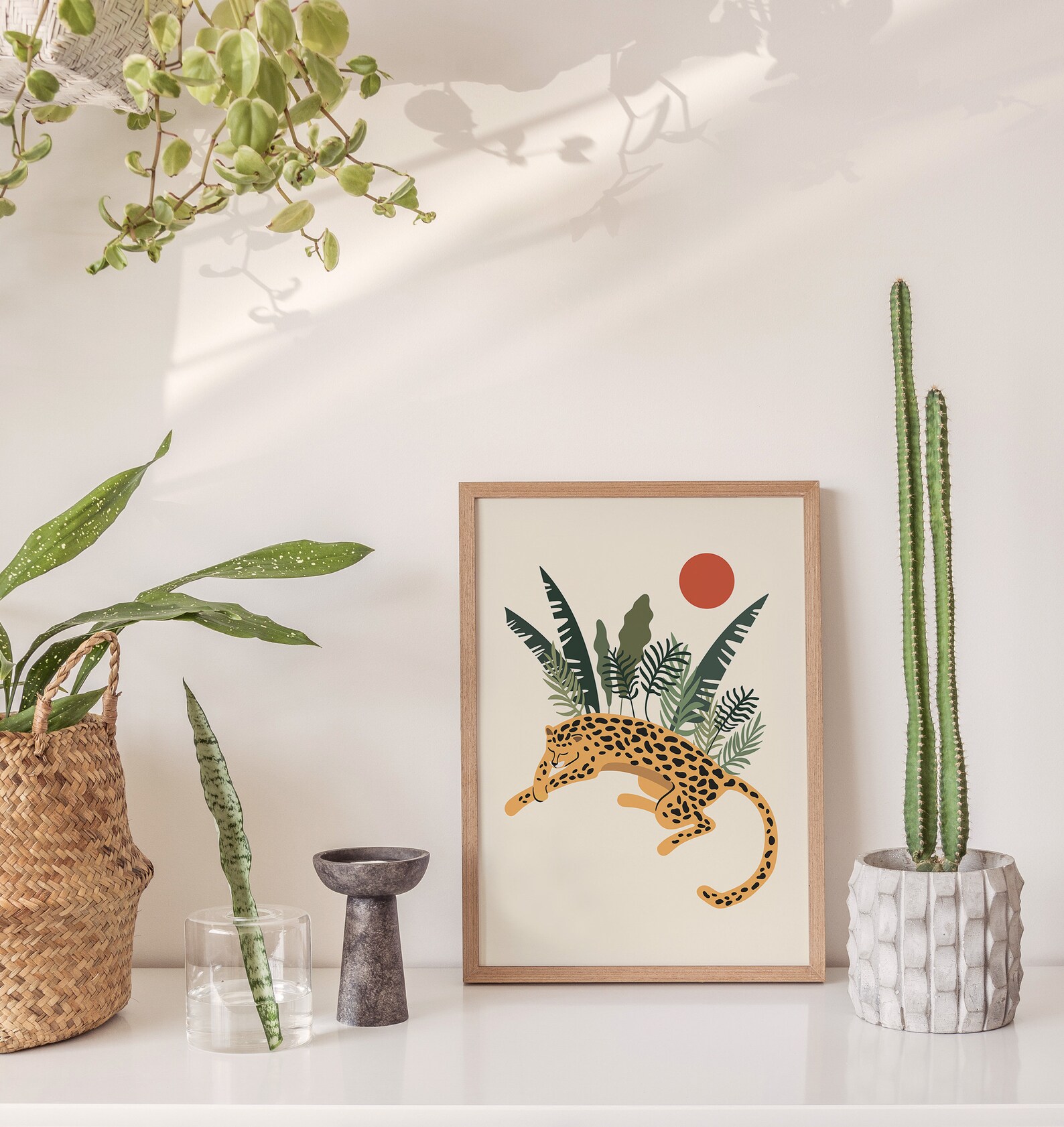 Set of 2 Cheetah Wall Art, Printable Cheetah Art, Boho Leopard Wall Art ...