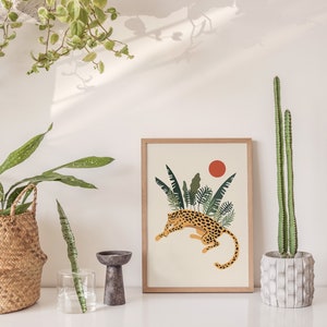 Set of 2 Cheetah Wall Art, Printable Cheetah Art, Boho Leopard Wall Art ...