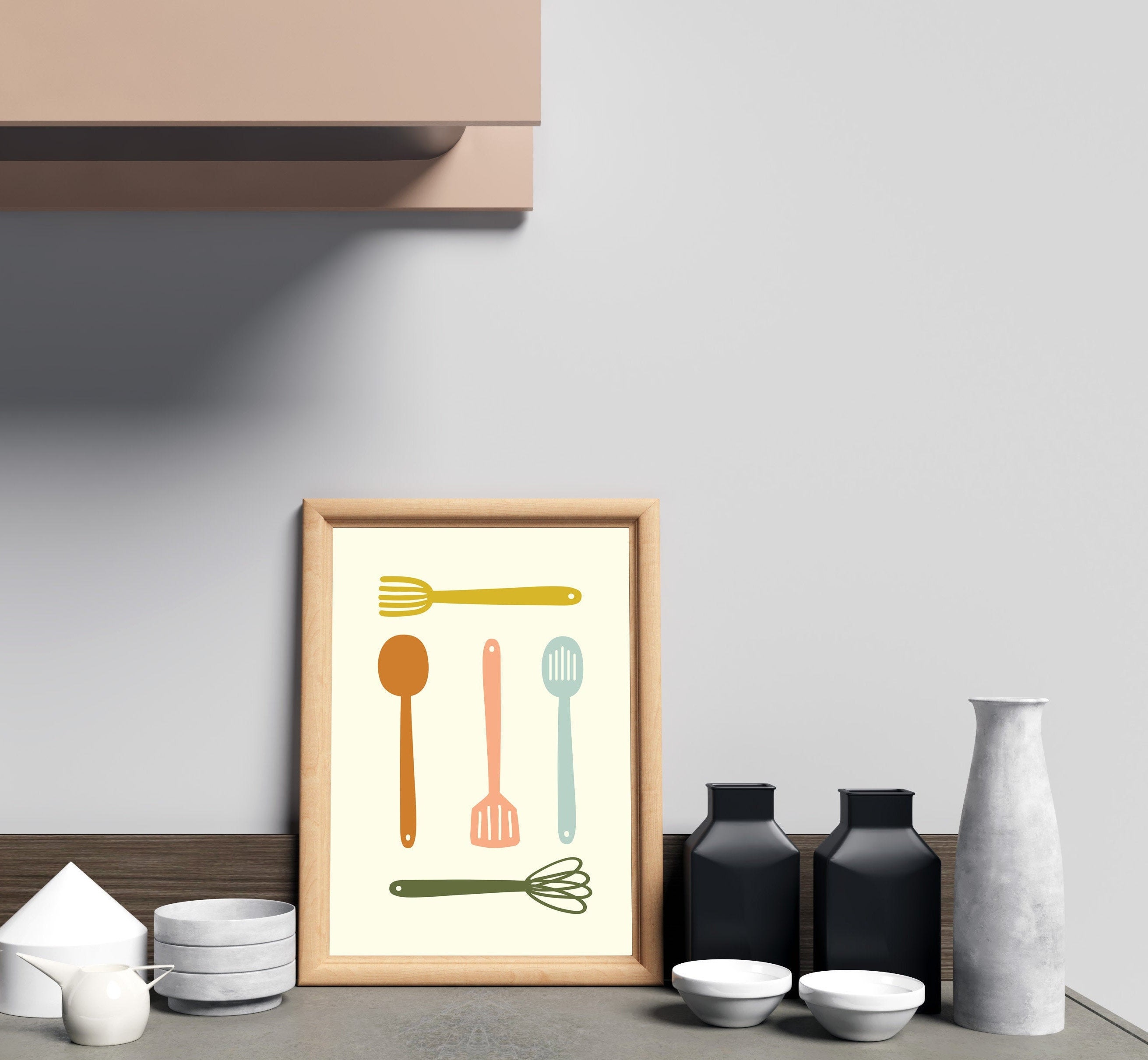 Cooking Utensils Wall Art Kitchen Wall Art Kitchen Printable | Etsy