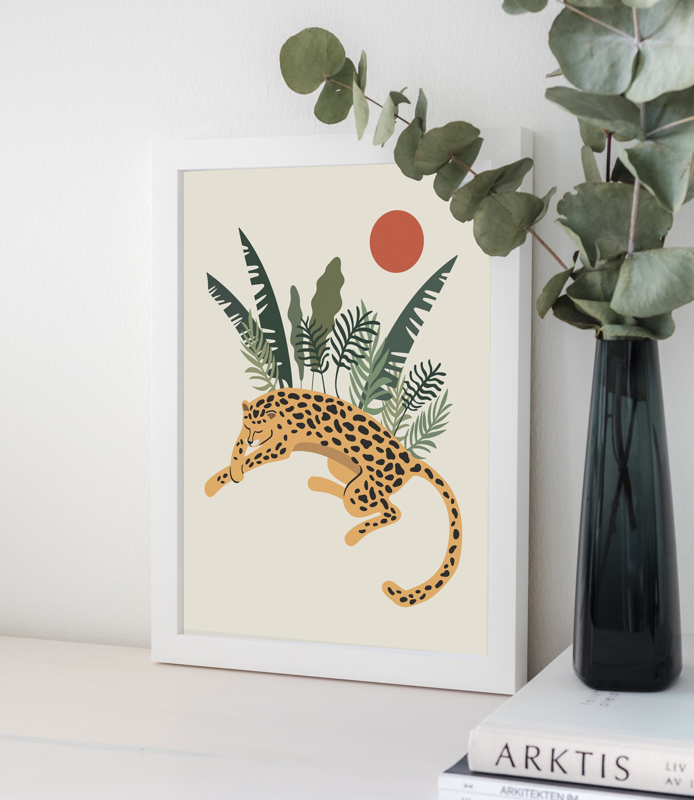 Boho Cheetah Wall Art Printable Cheetah Art Leopard Wall | Etsy