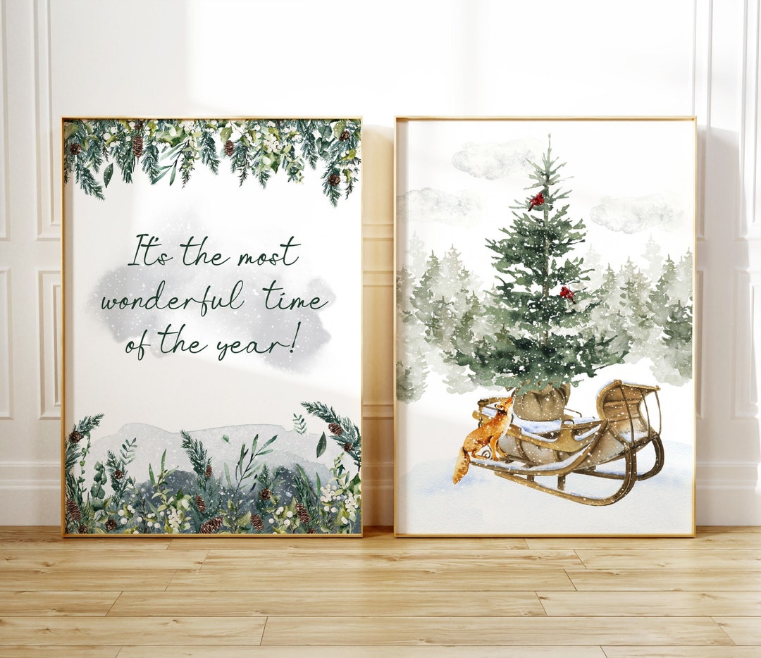 Winter Wall Art, Set of 2 Winter Print, Winter Quote Print, Winter ...