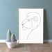Lion Line Art,one Line Drawing,lion Printable Art,lion Line Drawing ...