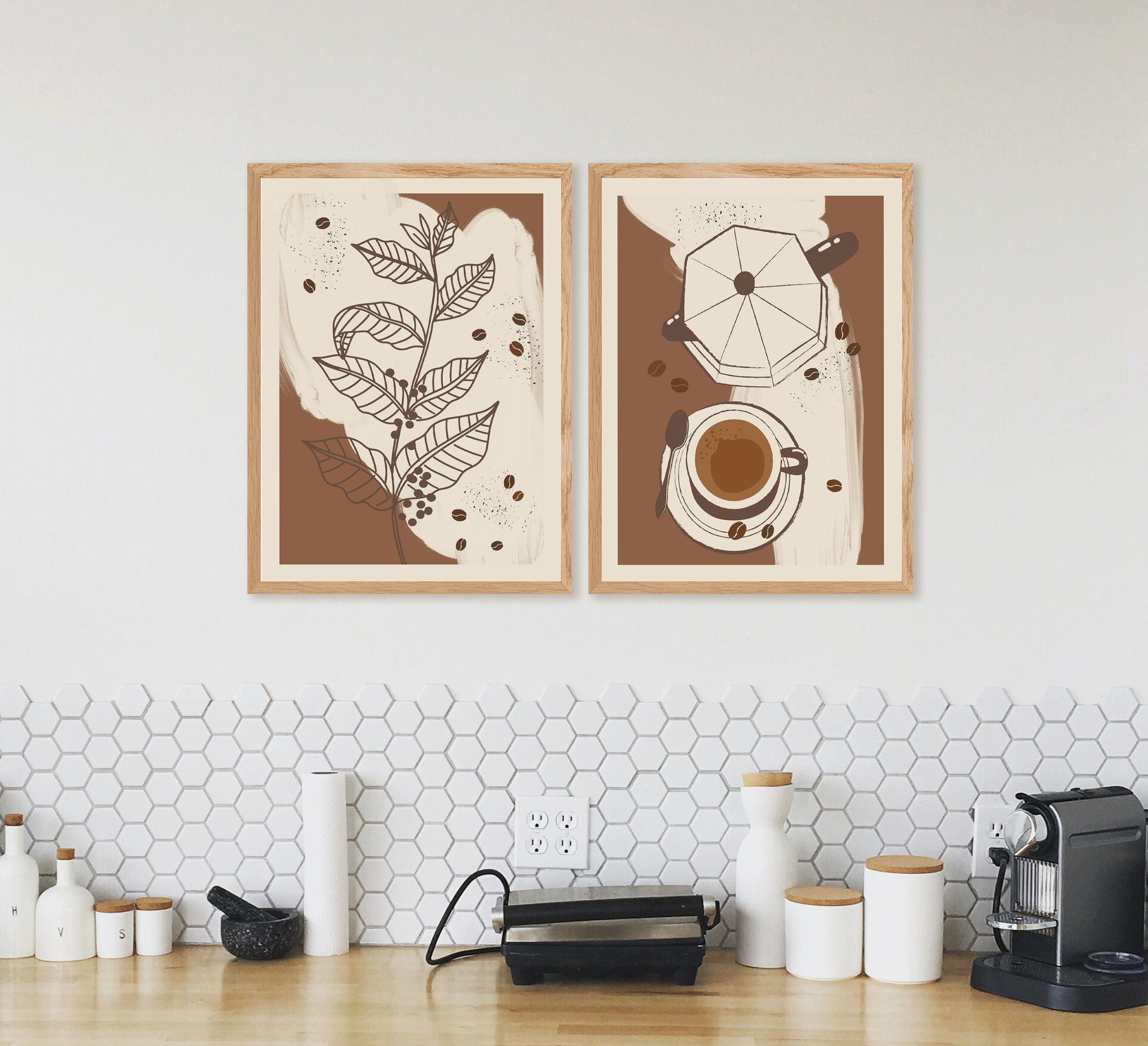 Printable Coffee Artwork Kitchen Poster Coffee Art Poster | Etsy