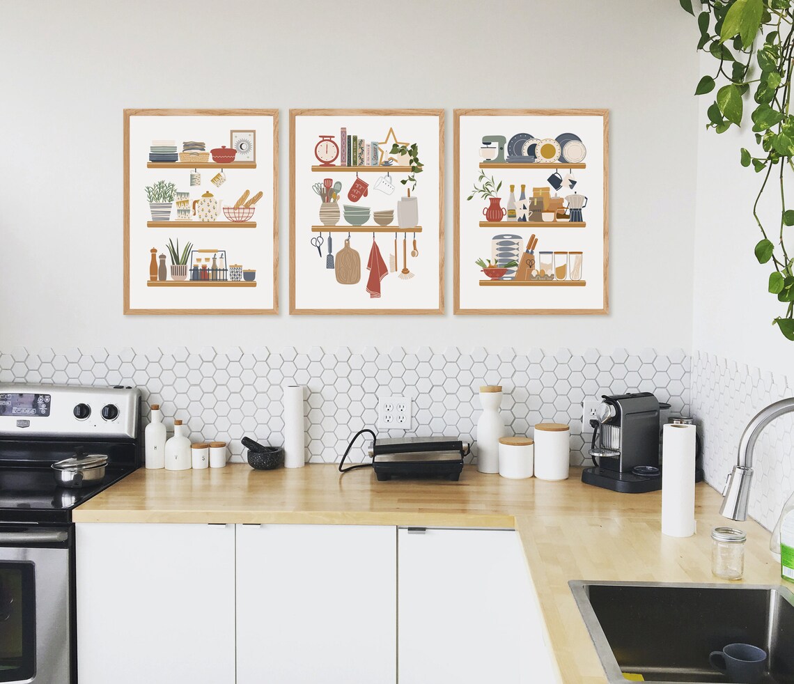 Set of 3 Printable Kitchen Wall Art Kitchen Art Poster - Etsy