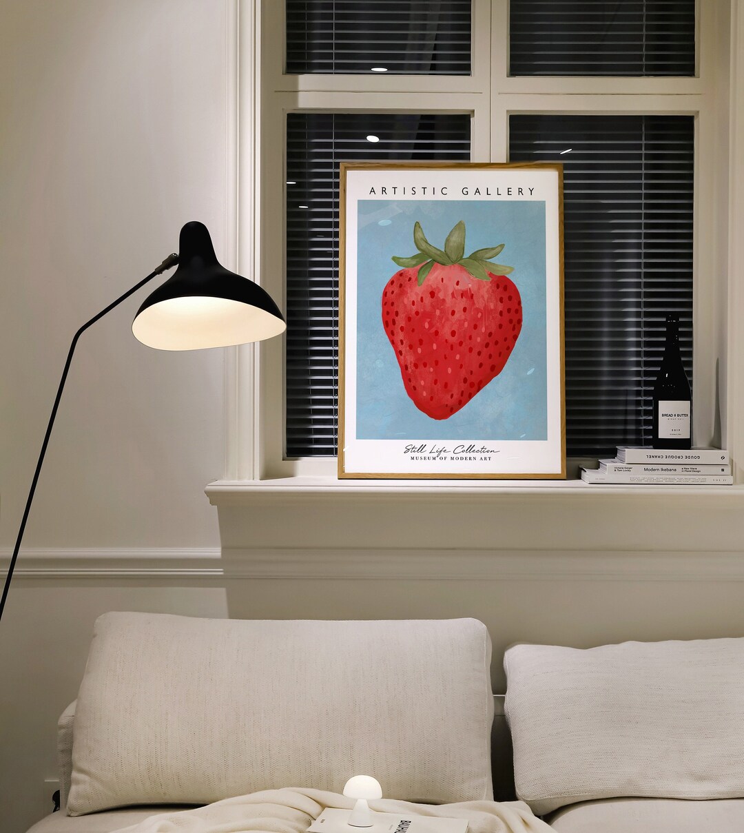 Strawberry Wall Art, Strawberry Printable, Kitchen Wall Art, Home Wall ...
